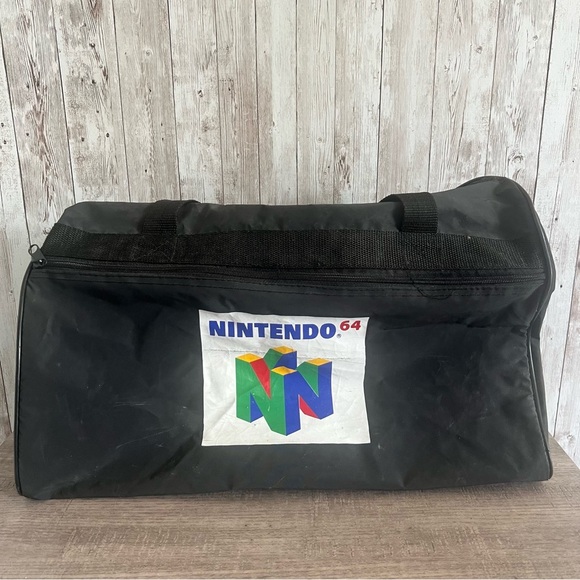 Nintendo | Bags | Vintage Nintendo 64 Toys R Us Promo Black Duffel Bag ...
